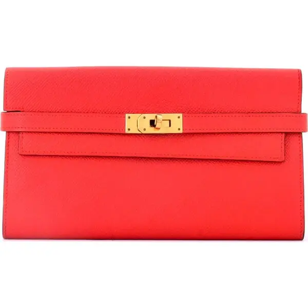 Hermès Kelly Wallet Epsom Long - Red