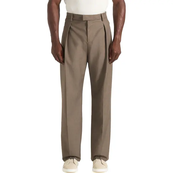 Manière De Voir Maniere De Voir Pleated Tailored Trousers - Khaki