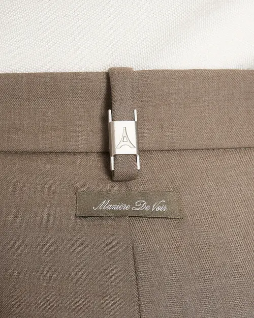 Manière De Voir Maniere De Voir Pleated Tailored Trousers - Khaki