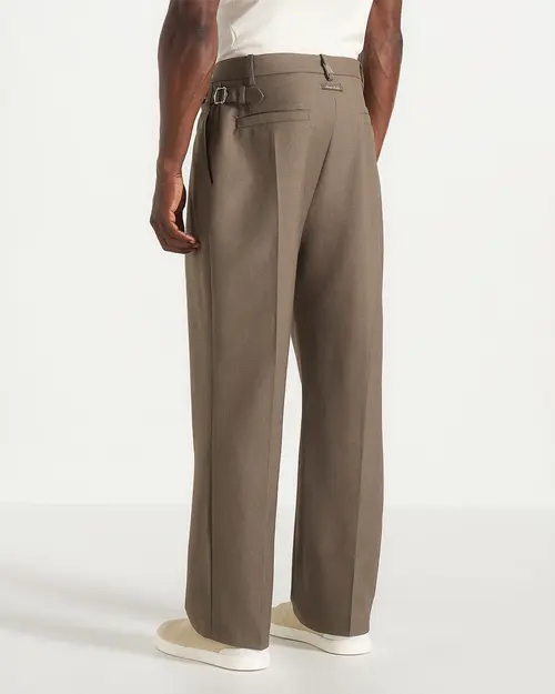 Manière De Voir Maniere De Voir Pleated Tailored Trousers - Khaki