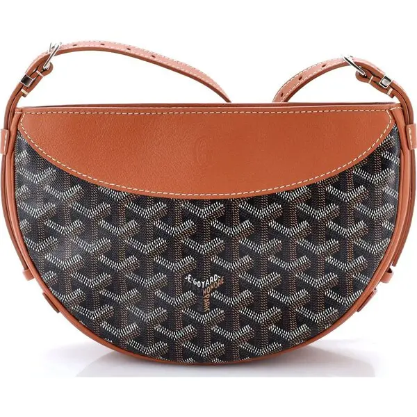 Goyard Hirondelle Shoulder Bag Coated Canvas And Leather - Brown