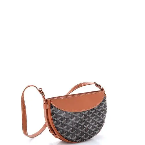 Goyard Hirondelle Shoulder Bag Coated Canvas And Leather - Brown