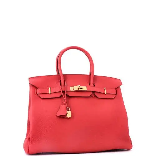 Hermès Birkin Handbag Togo With Gold Hardware 35 - Red