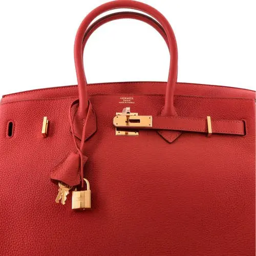 Hermès Birkin Handbag Togo With Gold Hardware 35 - Red