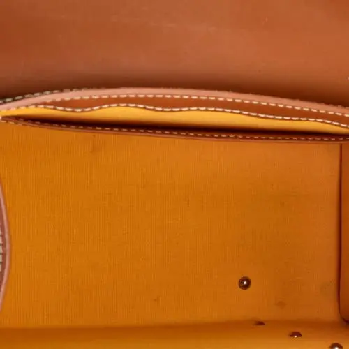 Goyard Saigon Top Handle Bag Coated Canvas With Leather Pm - Brown