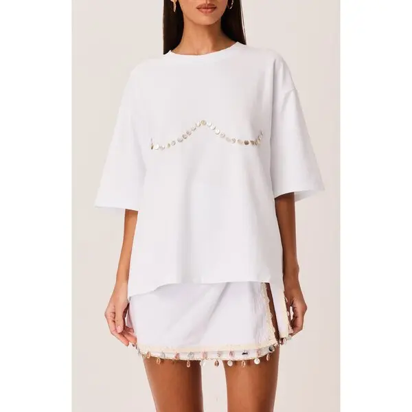 SNDYS. Lyla Shell T-shirt - White