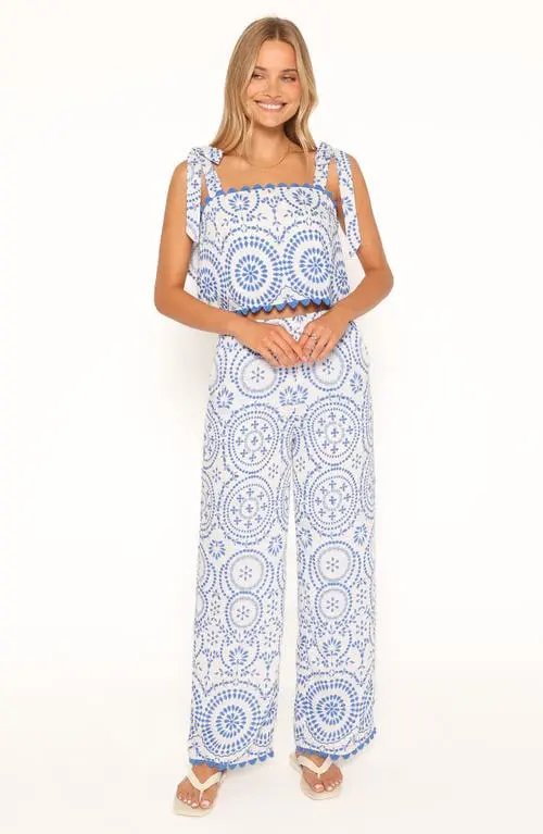 PETAL & PUP Felicia Tile Print Top & Pants Set