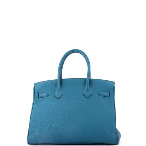 Hermès Birkin Handbag Togo With Palladium Hardware 30 - Blue