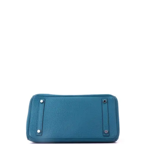 Hermès Birkin Handbag Togo With Palladium Hardware 30 - Blue