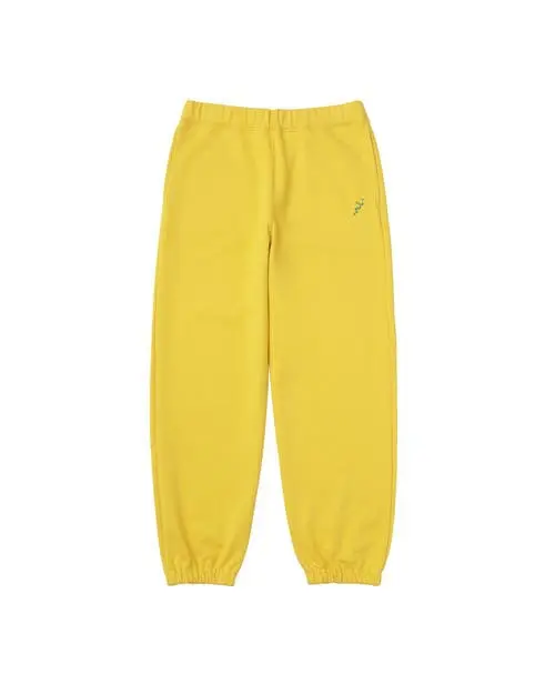 VOWELS Floral Embroidered Sweatpants - Marigold