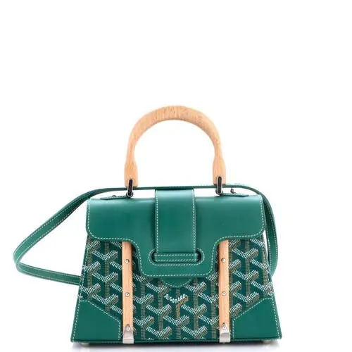 Goyard Structured Saigon Top Handle Bag Coated Canvas With Leather Mini