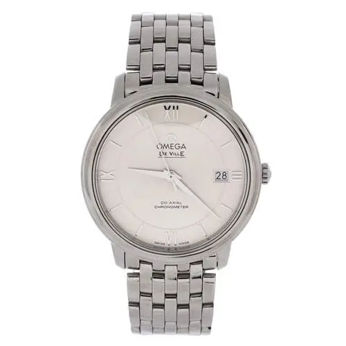 OMEGA De Ville Prestige Co-axial Chronometer Automatic Watch Stainless Steel 37 - White