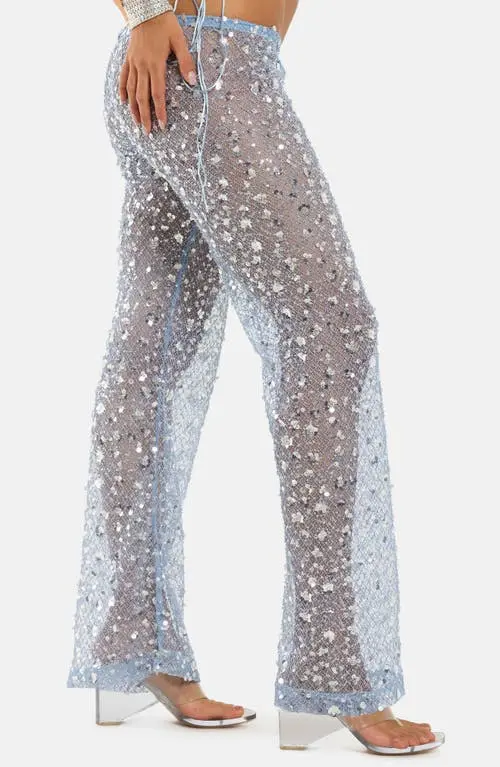 JADED LONDON Sequin Embellished Sheer Lace Pants