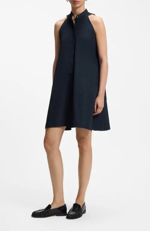 BOSS Sleeveless Cotton Swing Mini Dress