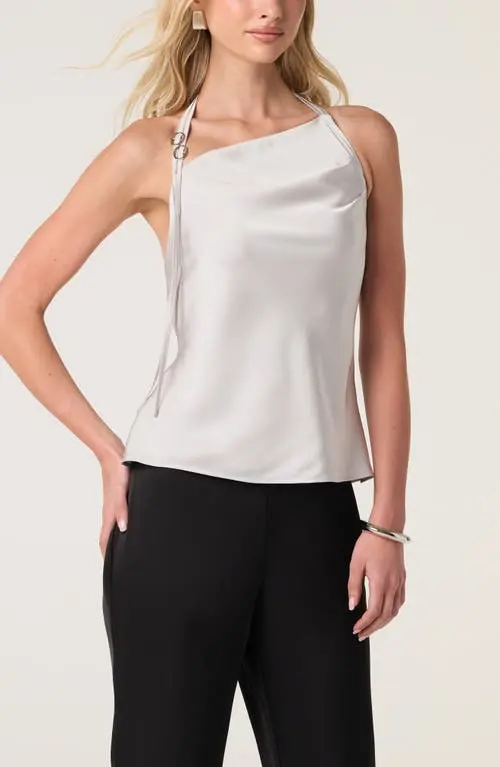 Astr The Label Variel Satin Halter Top