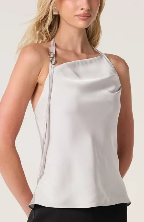 Astr The Label Variel Satin Halter Top