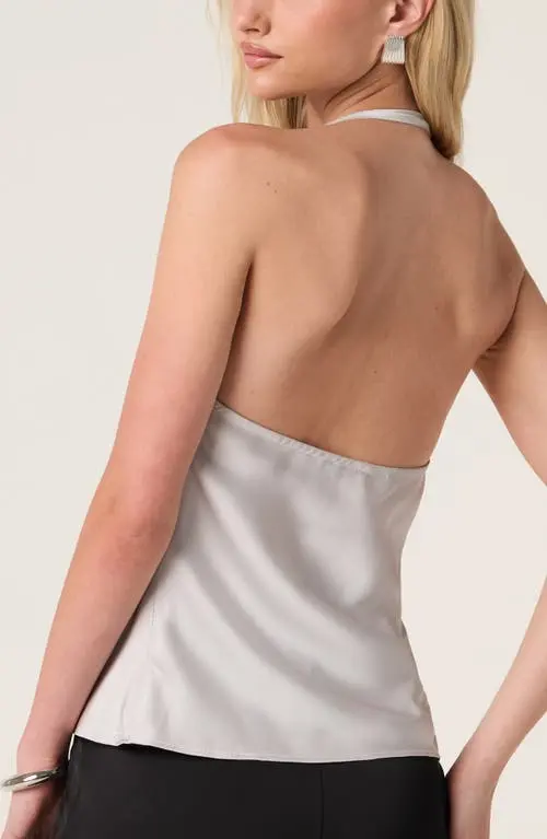 Astr The Label Variel Satin Halter Top