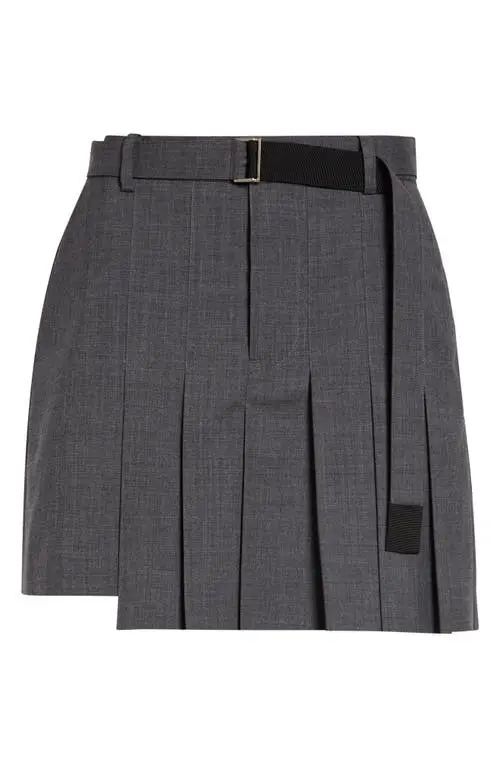 Sacai Belting Suiting Skort - Gray