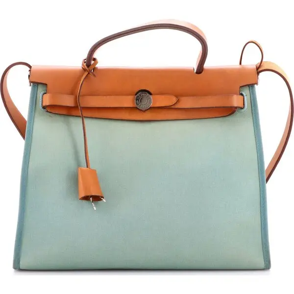 Hermès Herbag Zip Leather And Toile 31