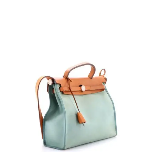 Hermès Herbag Zip Leather And Toile 31