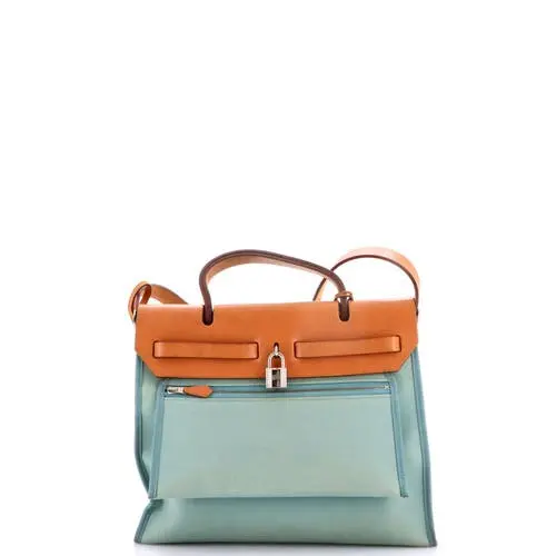 Hermès Herbag Zip Leather And Toile 31