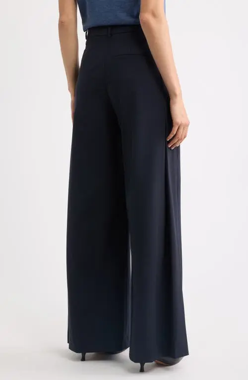 Theory Stretch Wool Wide Leg Pants