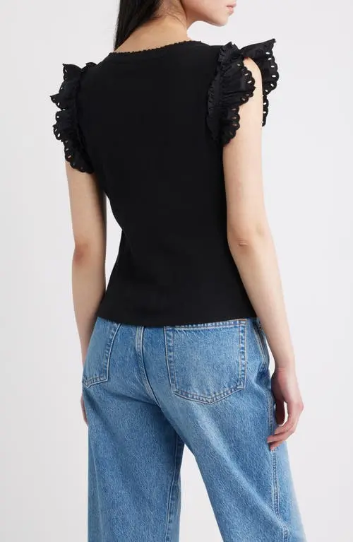 Rails Giovanna Pointelle Stitch Top