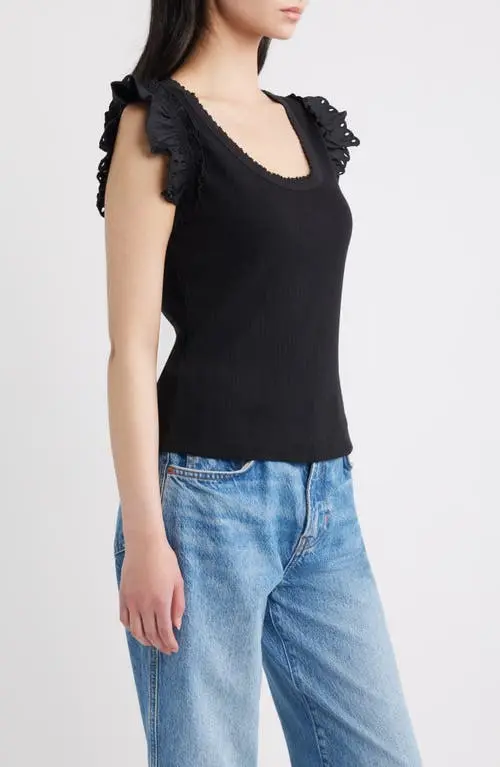 Rails Giovanna Pointelle Stitch Top