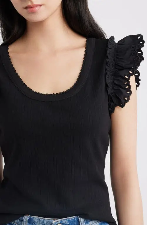Rails Giovanna Pointelle Stitch Top