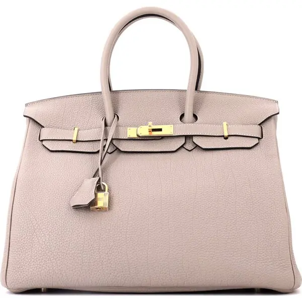 Hermès Birkin Handbag Togo With Gold Hardware 35 - Grey