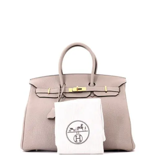 Hermès Birkin Handbag Togo With Gold Hardware 35 - Grey