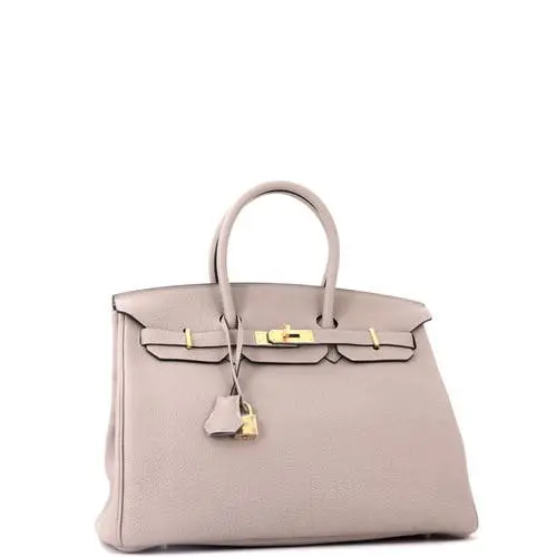Hermès Birkin Handbag Togo With Gold Hardware 35 - Grey