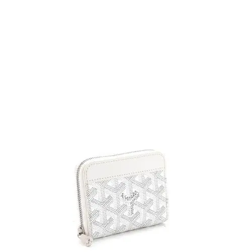 Goyard Matignon Zip Wallet Coated Canvas With Leather Pm