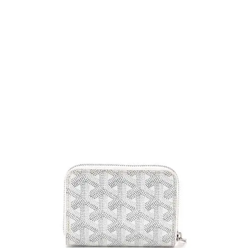 Goyard Matignon Zip Wallet Coated Canvas With Leather Pm