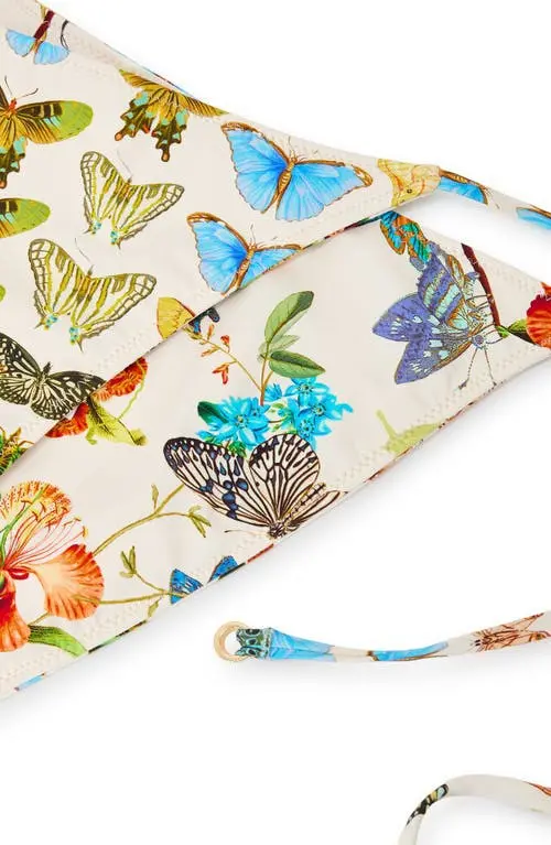REISS Thia Butterfly Print Side Tie Bikini Bottoms