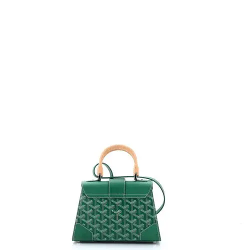Goyard Structured Saigon Top Handle Bag Coated Canvas With Leather Mini