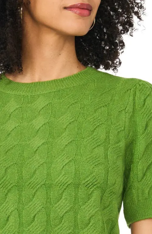 Vince Camuto Cable Stitch Puff Sleeve Sweater