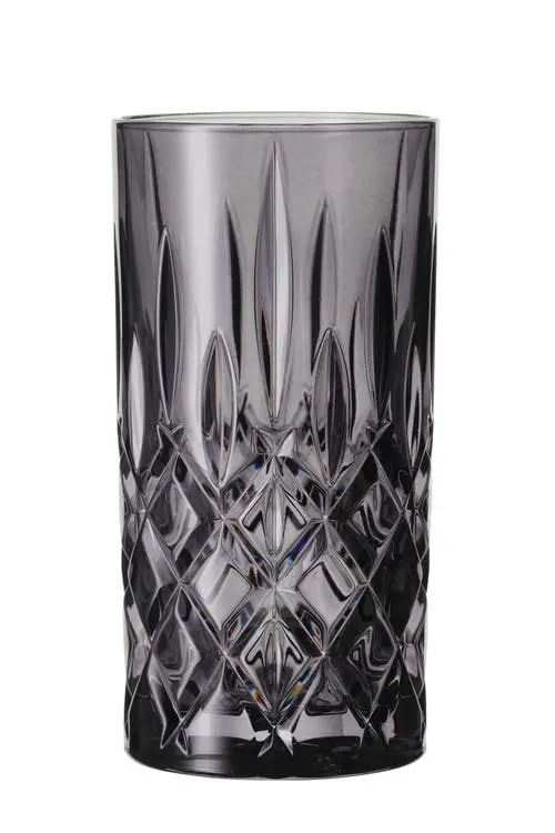 NACHTMANN Noblesse Set Of 2 Long Drink Highball Glasses - Smoke