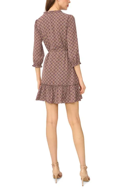 CECE DUPRAZ Ruffle V Neck Minidress
