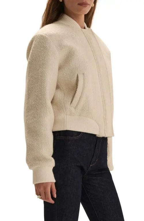 FAVORITE DAUGHTER The Bouclé Studio Bomber Jacket
