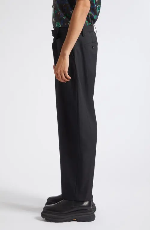 Sacai Barrel Leg Suiting Pants With Detachable Belt