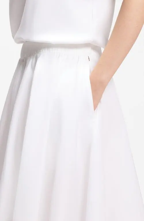 BOSS Valie Cotton Midi Skirt