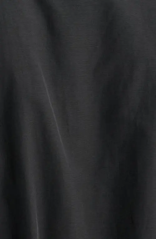 Eileen Fisher Organic Cotton & Recycled Nylon Drape Neck Coat - Black