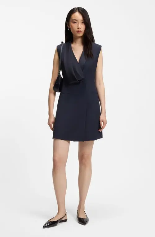 BOSS Danjanal Sleeveless Tuxedo Minidress