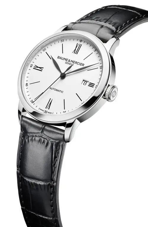 Baume & Mercier Classima Automatic Leather Strap Watch