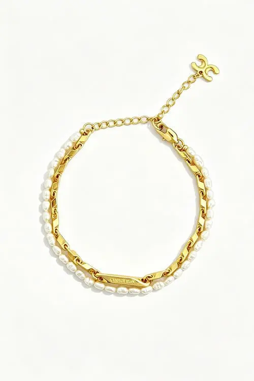 CLASSICHARMS Madison Layered Pearl Bracelet - Gold