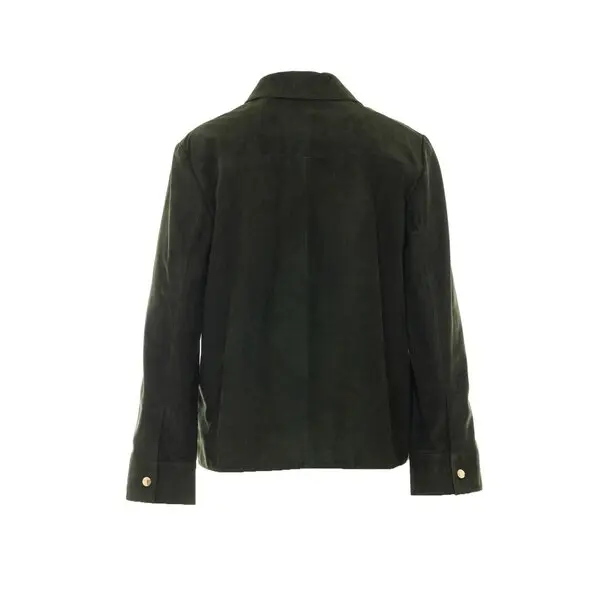 Max Mara Suede Shirt Jacket - Green