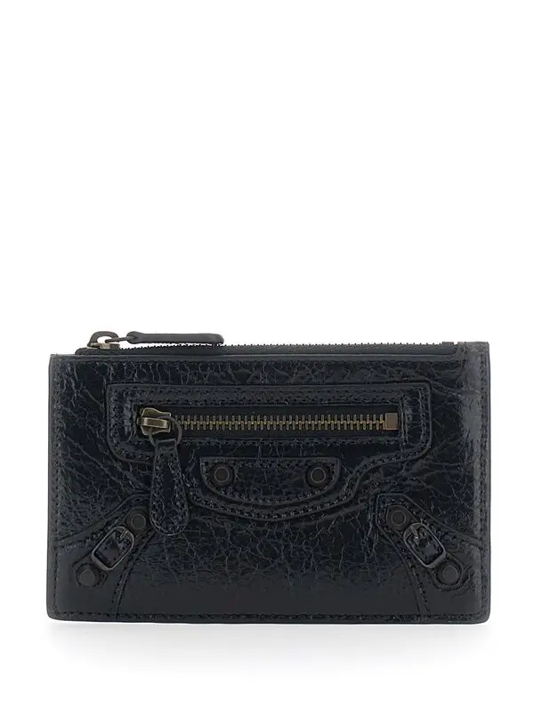 Balenciaga Le City Long' Black Cardholder With Tone-on-tone Logo On The Back In Leather For - Multicolor
