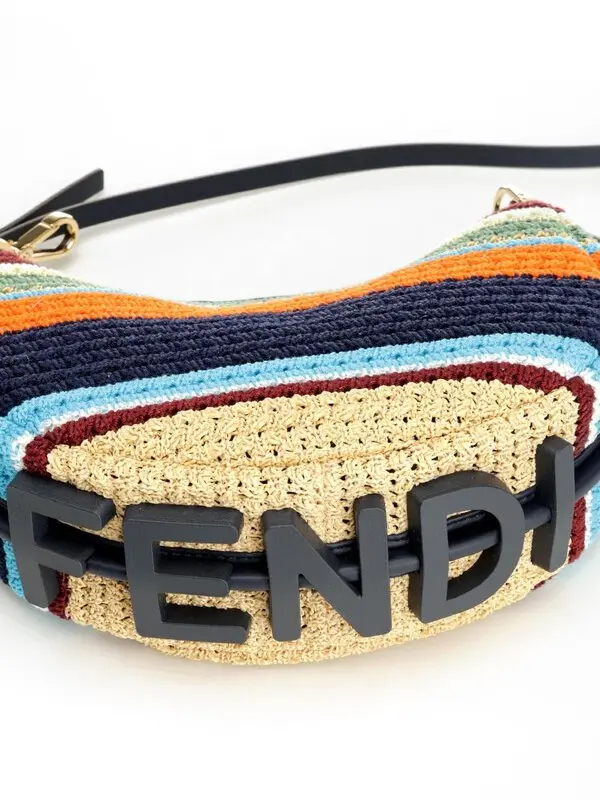 Fendi Mini Fendigraphy In Straw