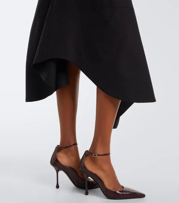 JIMMY CHOO Quinci Leather Pumps With Buckle-fastening Ankle Strap